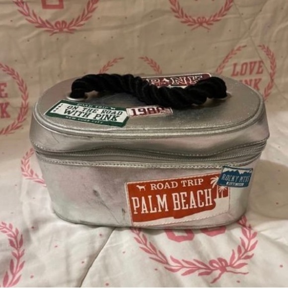 PINK Victoria's Secret | Bags | Rare Vintage Vs Pink Road Trip Silver ...
